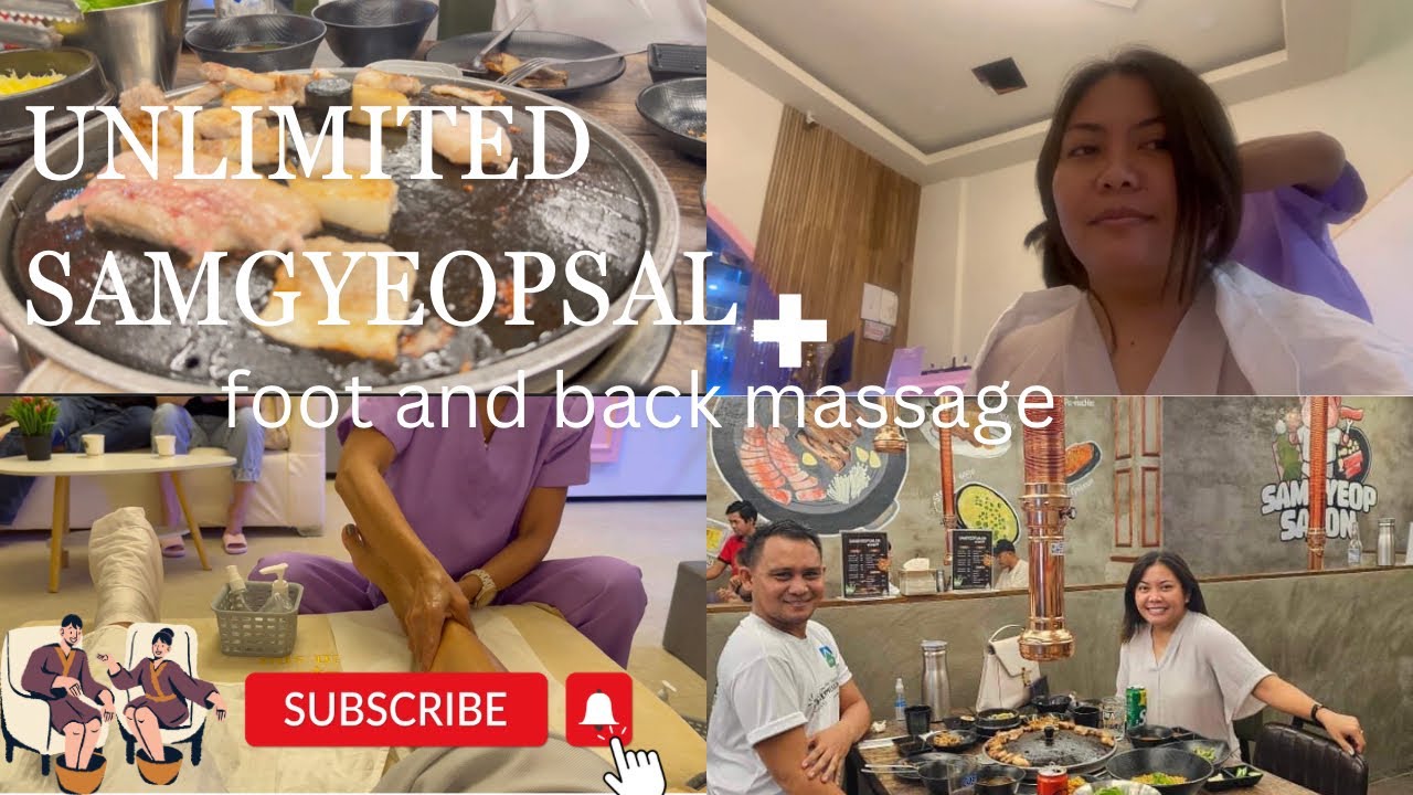 UNLIMITED SAMGYEOPSAL + foot and back massage || LG GARDEN WALK Mactan ...