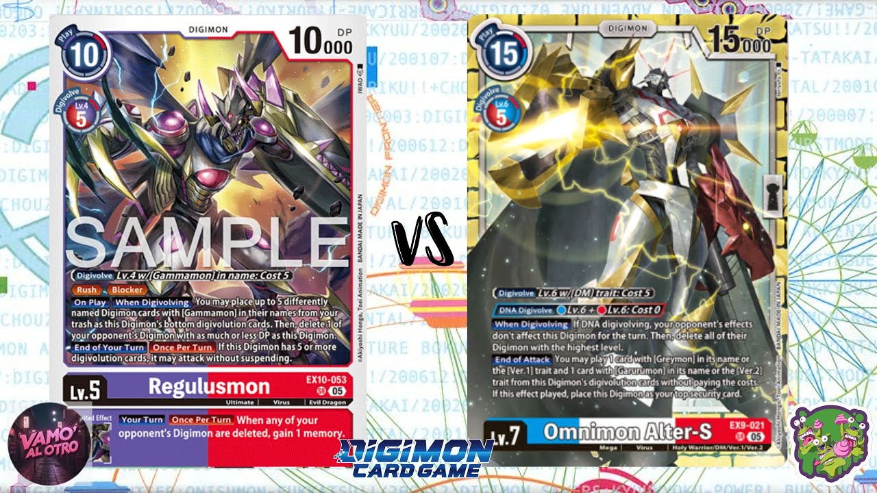 DIGIMON TCG: Local match Regulusmon (Purple/Red) vs Omnimon Alter-S ...