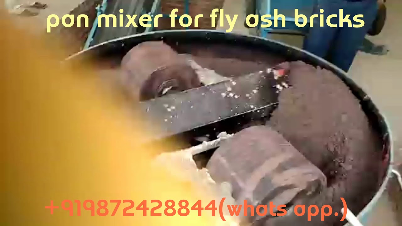 best pan mixer for fly ash bricks/fly ash brick mixing ratio - YouTube