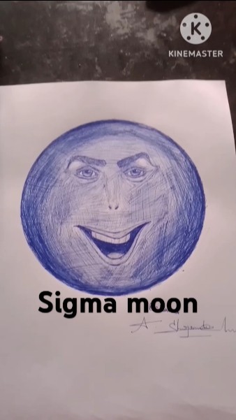 Sigma moon with pen #art #pen - YouTube