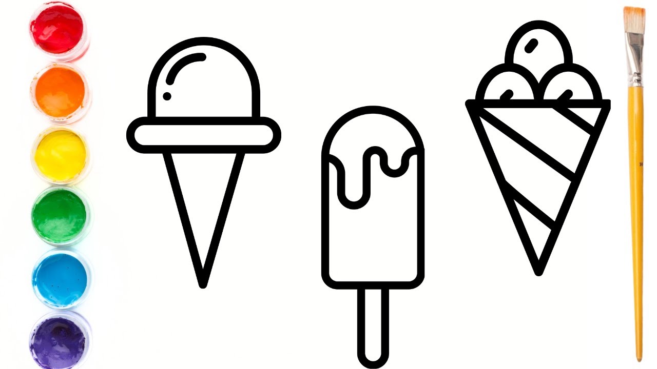 20 April 2024How to paint ice cream? painting/design/painting for ...