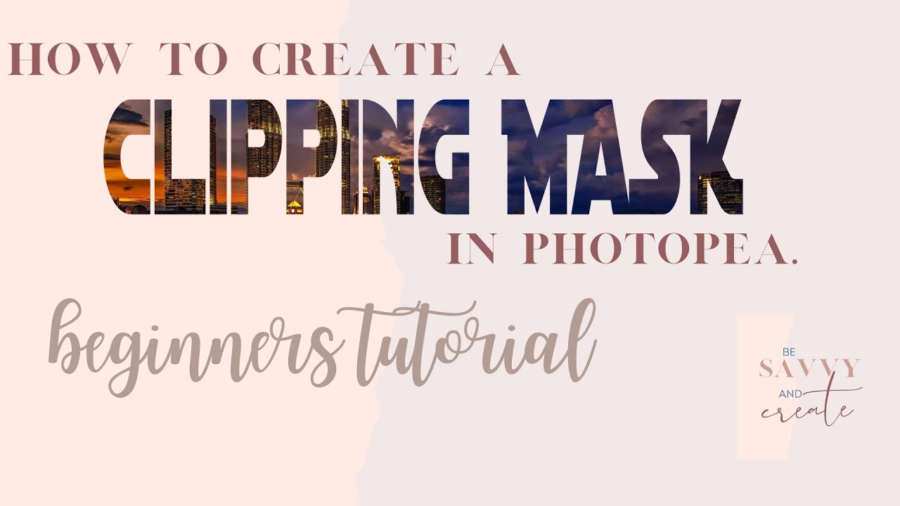 How to create a clipping mask in photopea - YouTube