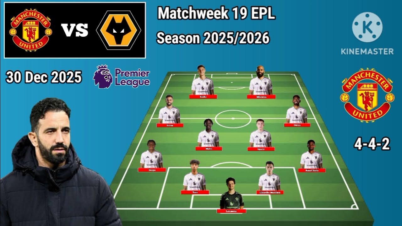 Manchester United vs Wolves ~ Potential Line Up Man United Matchweek 19 ...