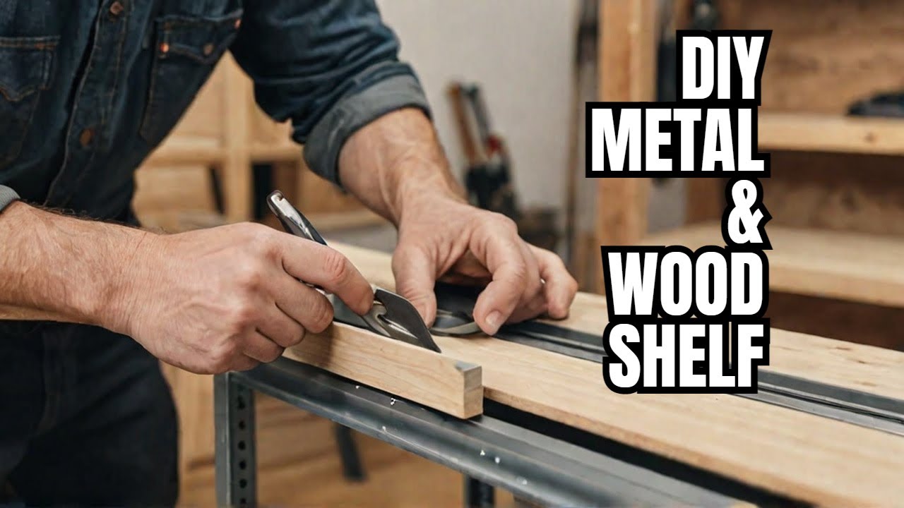 Metal frame decorative shelf / DIY iron and wood easily - YouTube