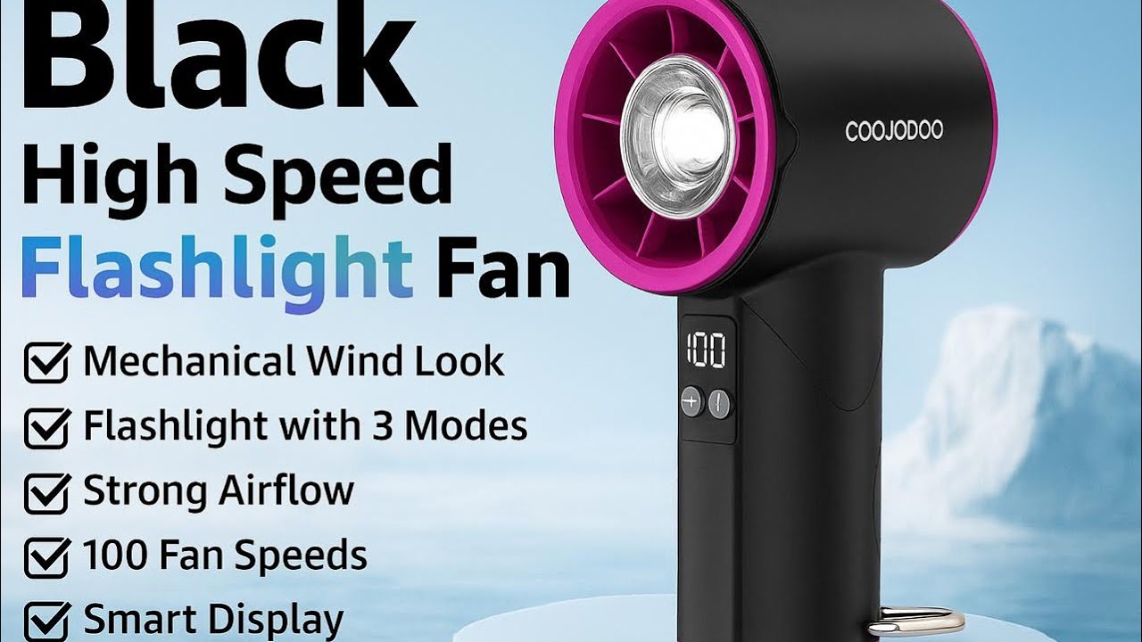 The Ultimate Portable Fan with Flashlight!Goojodoq High-Speed Review 🔥# ...