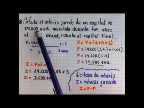 Interés simple: calcular el capital final y el interés ganado - YouTube