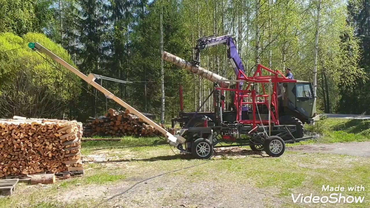 Diy guillotine firewood processor - YouTube