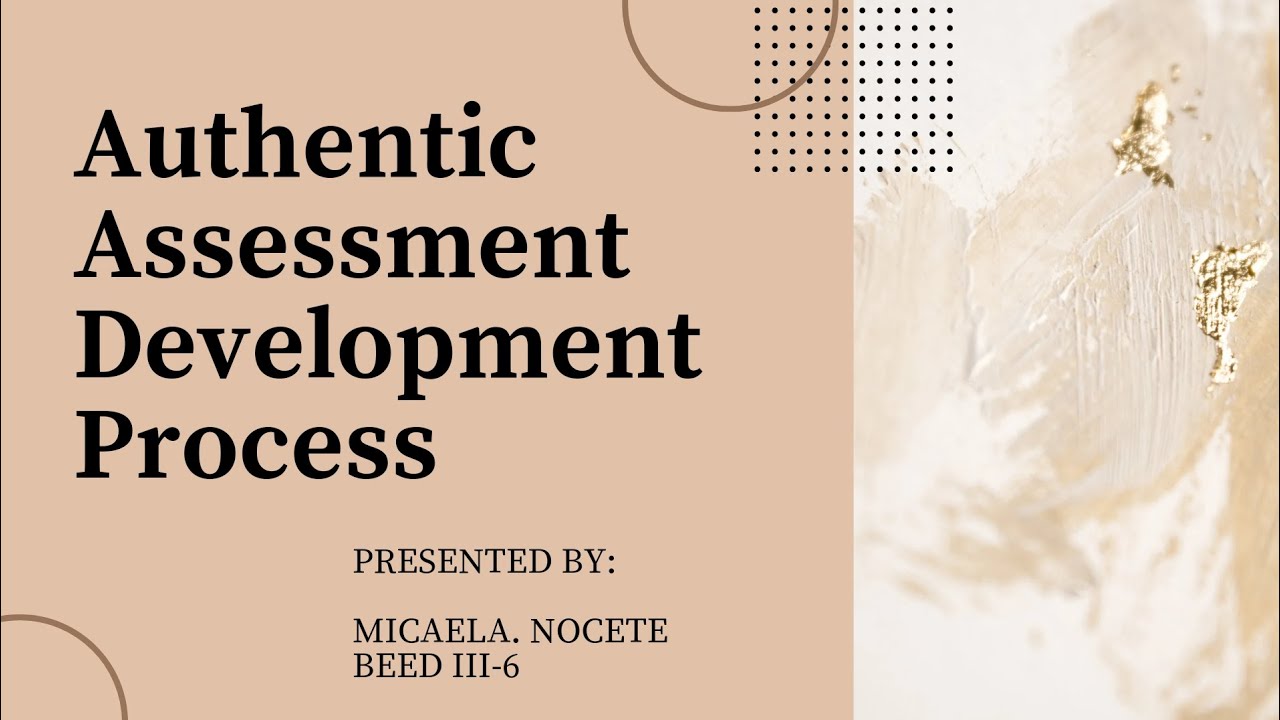 Authentic Assessment Development Process - YouTube