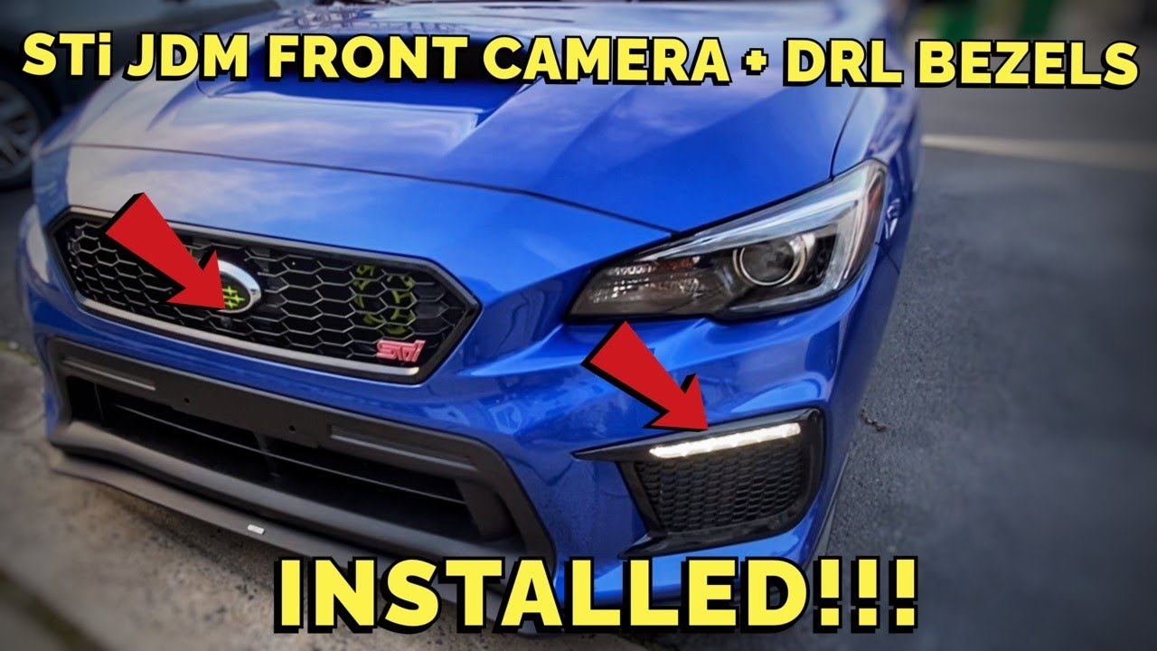 WRX STi JDM LED Running Lights and Front View Camera Installation - YouTube