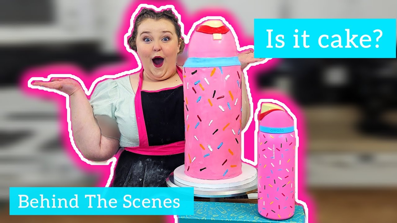 Behind The Scenes of making a HUGE Owala Birthday Cake - YouTube