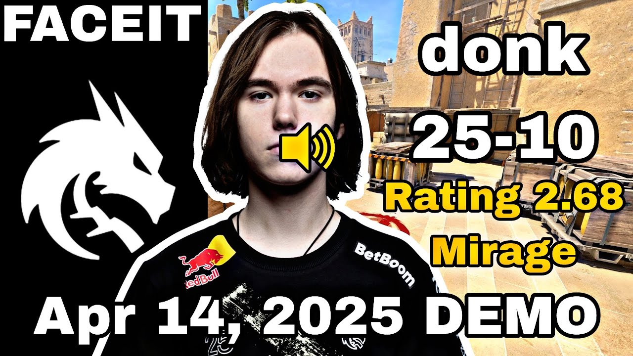 donk HIGHLIGHTS! in FACEIT donk POV with COMMs Apr 14, 2025 CS2 DEMO ...