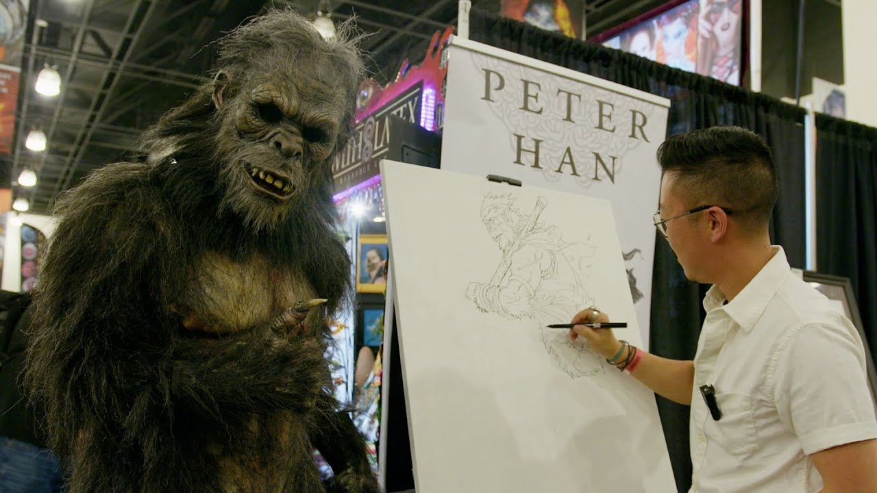 Peter Han Live Monkey King Drawing at Monsterpalooza 2022 - Line Art ...