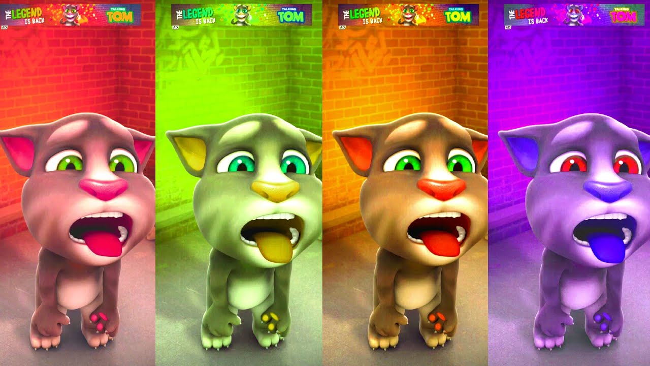 My Talking Tom colours funny movement || Talking Tom 🔴 All NEW Episodes ...
