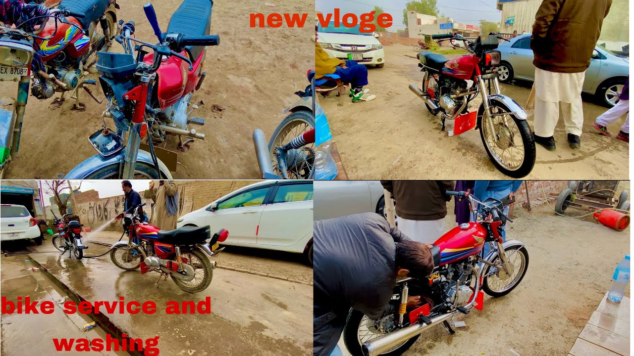bike service and wash first time in lahore | bike service | bike wash💦 ...