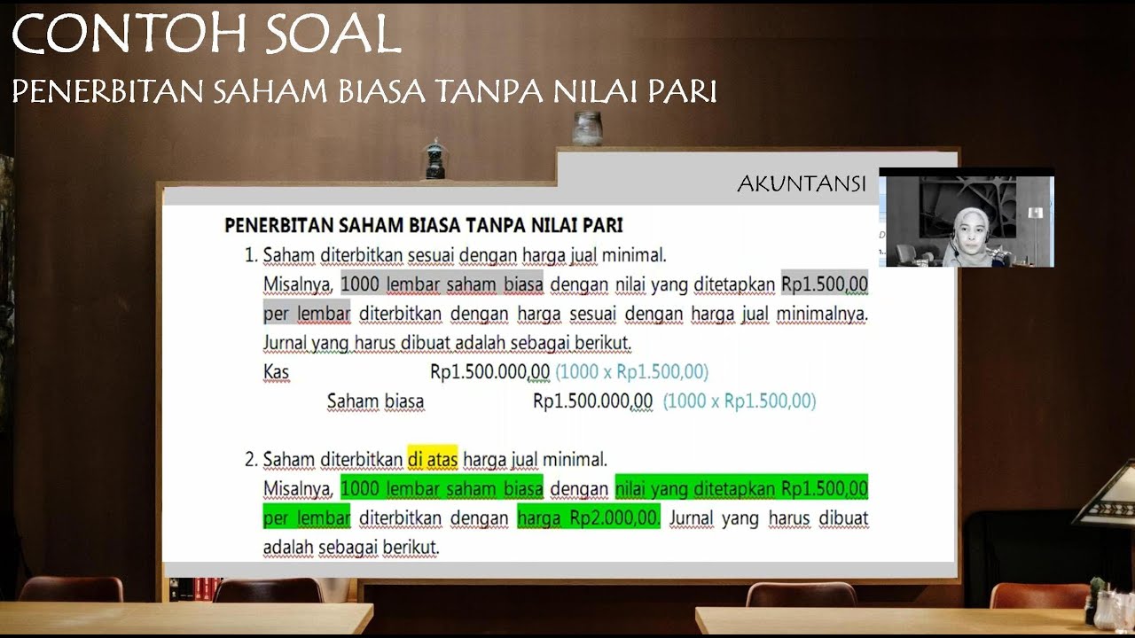 Penerbitan Saham Biasa Tanpa Nilai Pari - YouTube