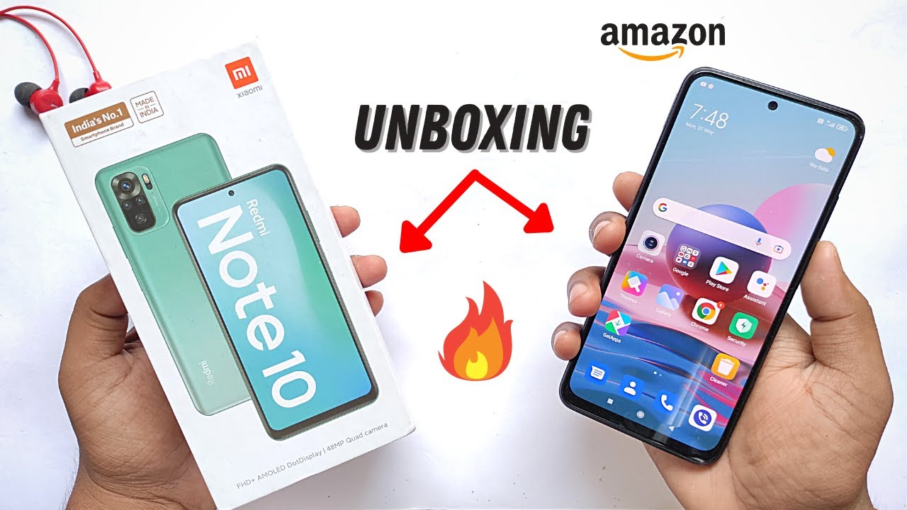 Redmi note 10 shadow black 6/128gb Unboxing || Redmi Note 10 AOD ...