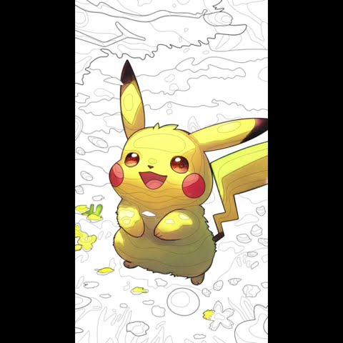 Paint Color App | Pokémon Pikachu Part 4 | Color By Numbers | MALI ...