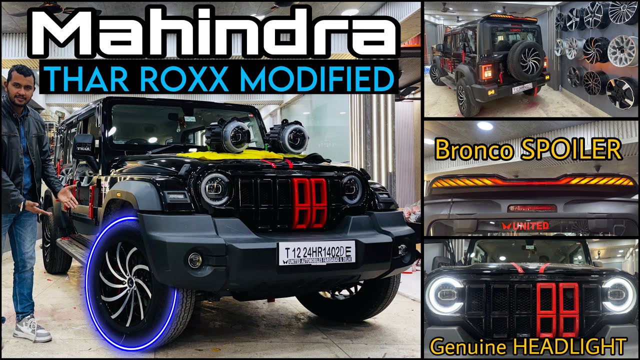 Mafia THAR ROXX MODIFIED🔴 Mahindra Thar Roxx MX1 Modified💫 Mx1 to AX7 ...