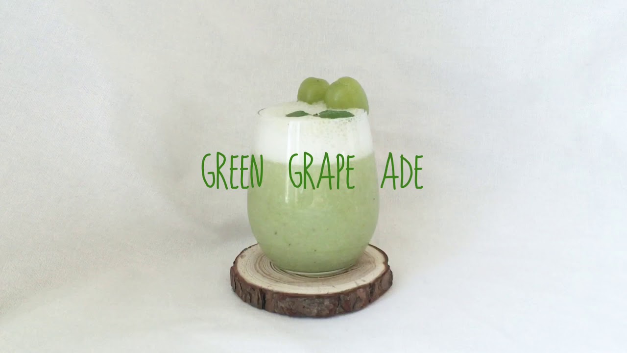 [홈카페레시피]너무나 간단한 집에서 청포도에이드 만들기!! ::green grape ade 青葡萄・エイド - YouTube