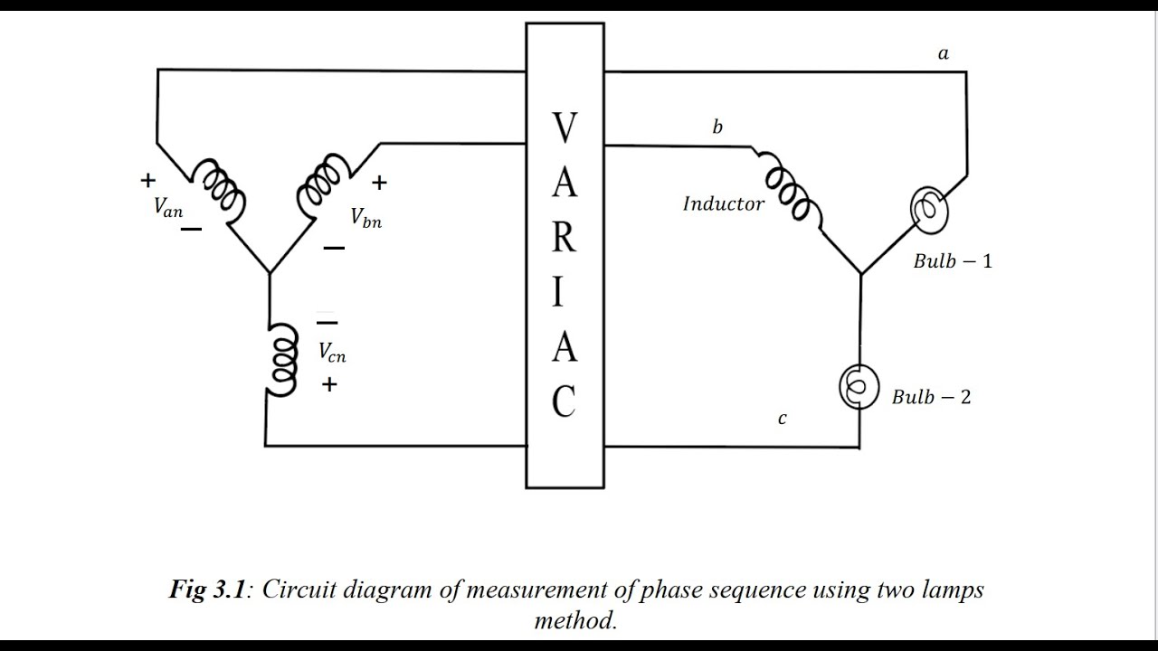 Determining Phase sequence using two lamp method || Electrical Circuit ...