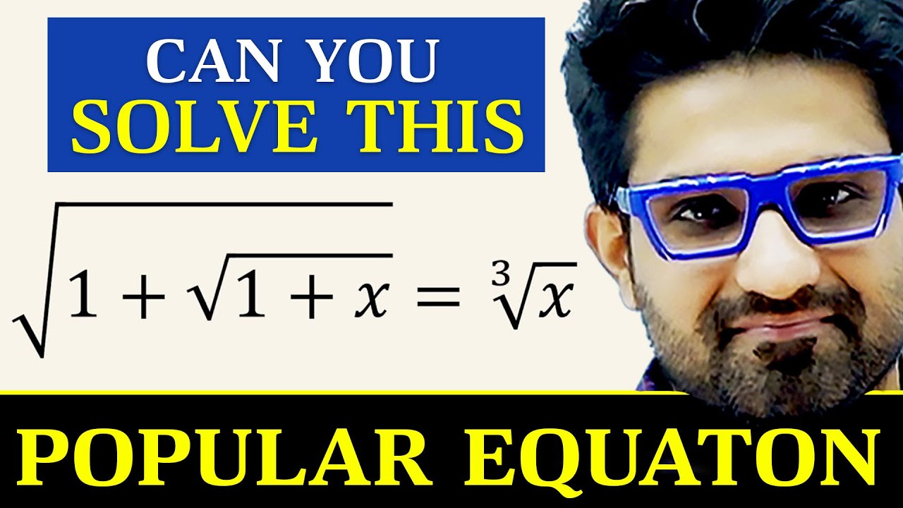 Can you solve this 𝐏𝐎𝐏𝐔𝐋𝐀𝐑 Equation ? - YouTube