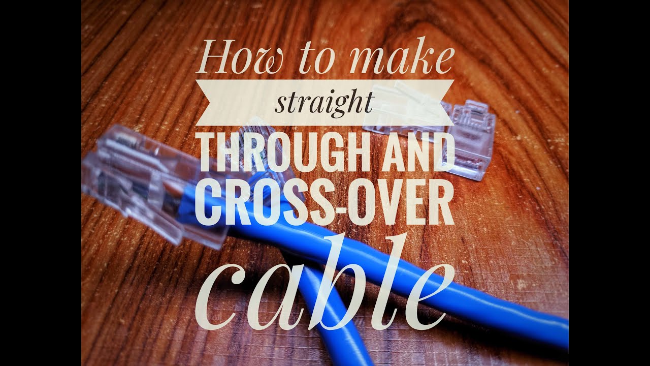 How to make straight through and crossover cable - YouTube