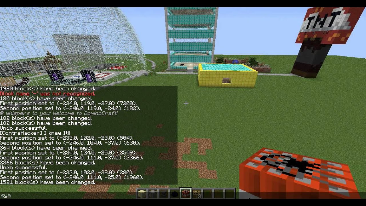 Sand and Gravity Tests in Minecraft with WorldEdit! - YouTube