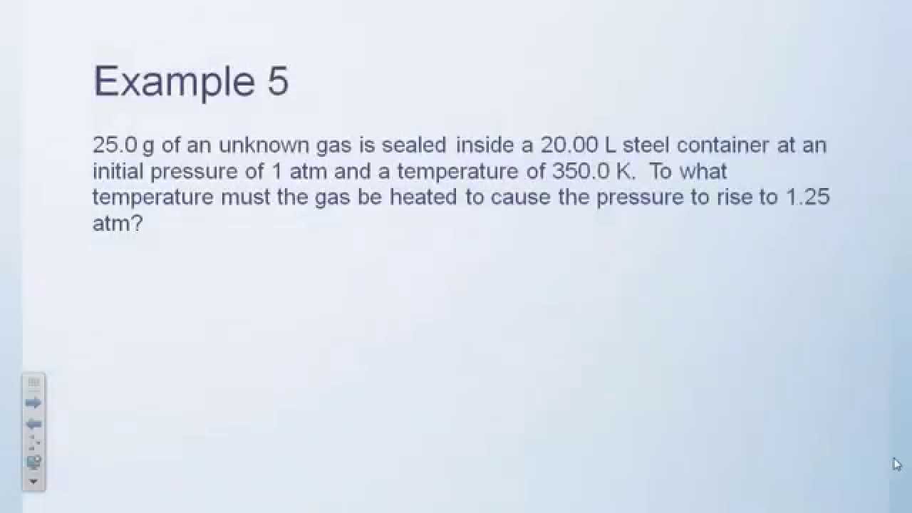 Five Ideal Gas Law Examples - YouTube