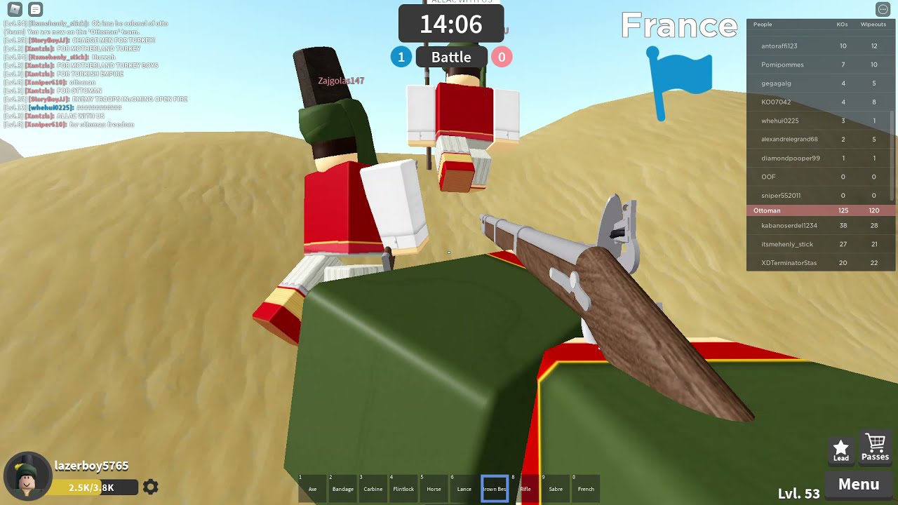 Roblox Battles France Vs Ottoman Empire (Pyramids map) - YouTube