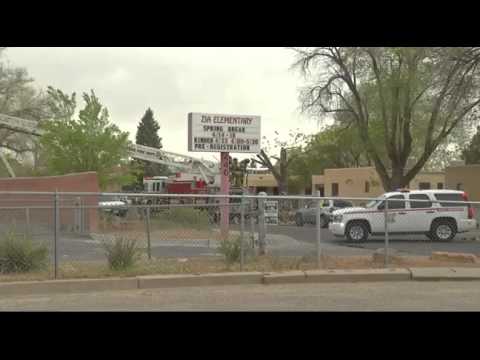 Crews respond to fire at Zia Elementary School - YouTube