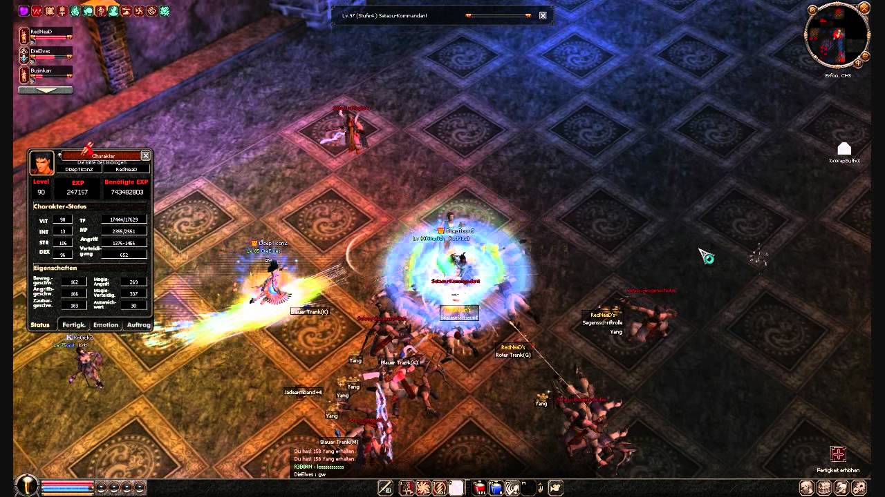 Metin2. DE Erfoo RedNeaD Mix Tape 1.0 + xKn0rki Aura P [LvL 48] - YouTube