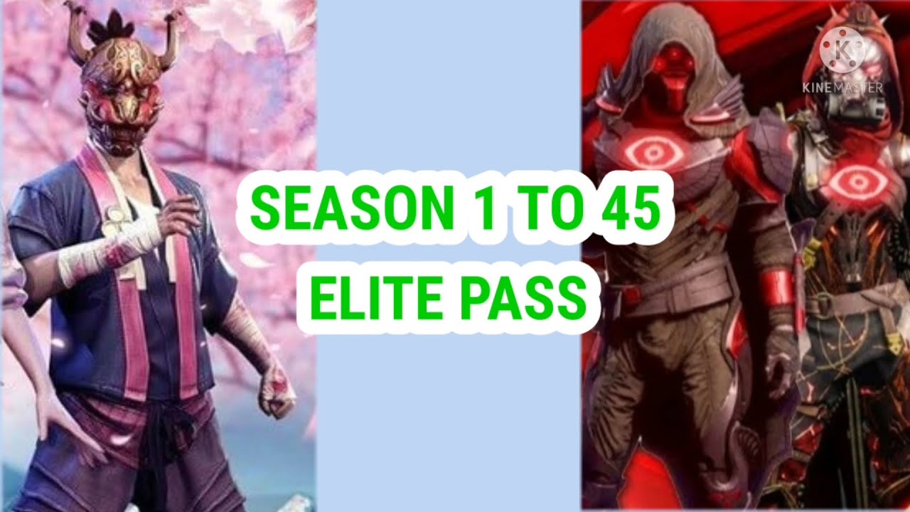 FREE FIRE SEASON 1 TO 45 ELITE PASS ALL ELITE PASS || GARENA FREE FIRE ...