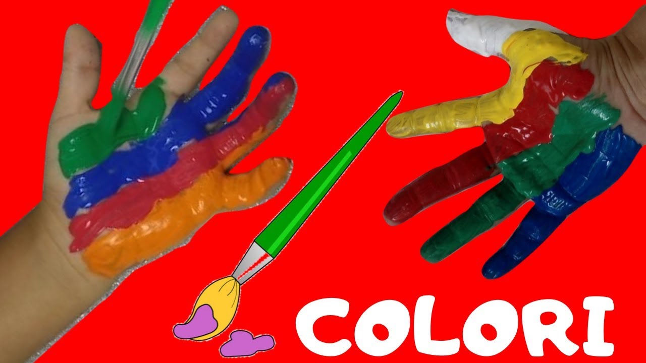 impara i colori - mano colorata - # 2 !! - per bambini - ITALIANO ...