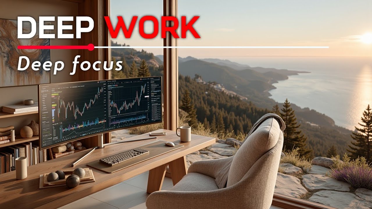 Deep Work Music for Peak Focus & Productivity | Ocean View Ambient ...