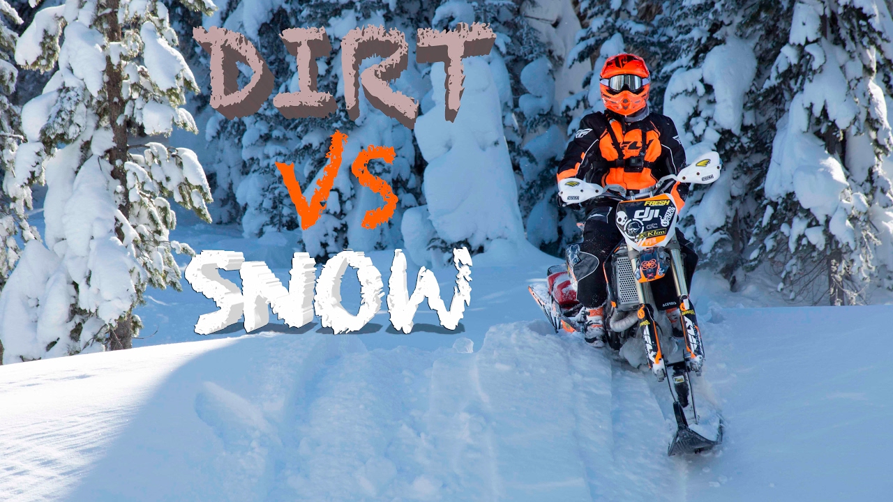 Dirt VS Snow - First tracks on a Snowbike - YouTube
