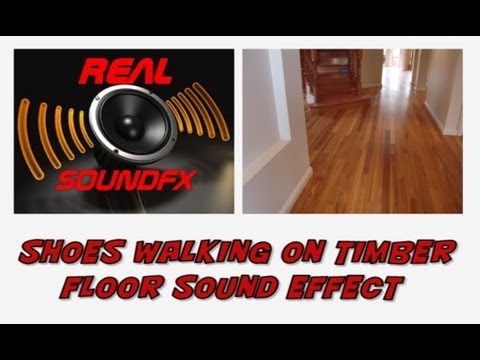 Walking on a timber floor with shoes sound effect - realsoundFX - YouTube