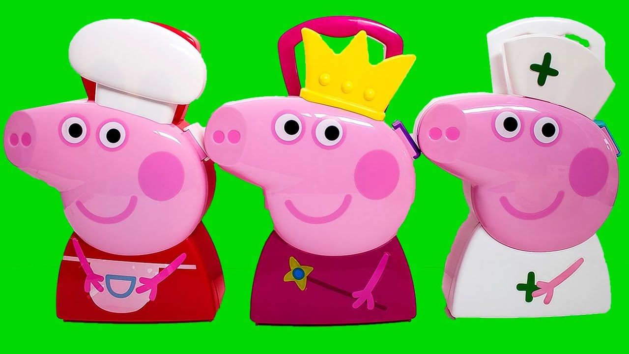 DibusYmas Peppa Pig Cooking Playset Peppa Chef Peppa Pig Medic Case ...