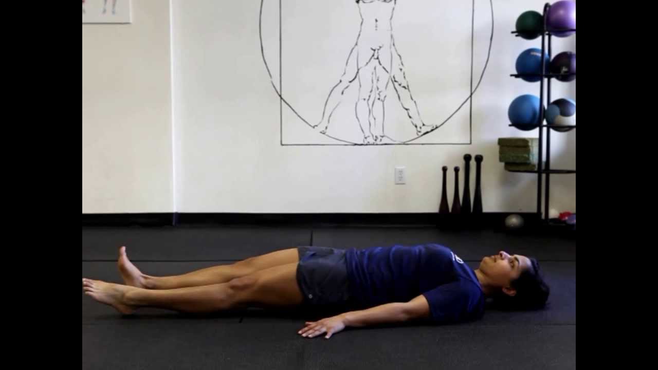 Supine Leg Drops - rectus abdomins exercise for stronger core - YouTube