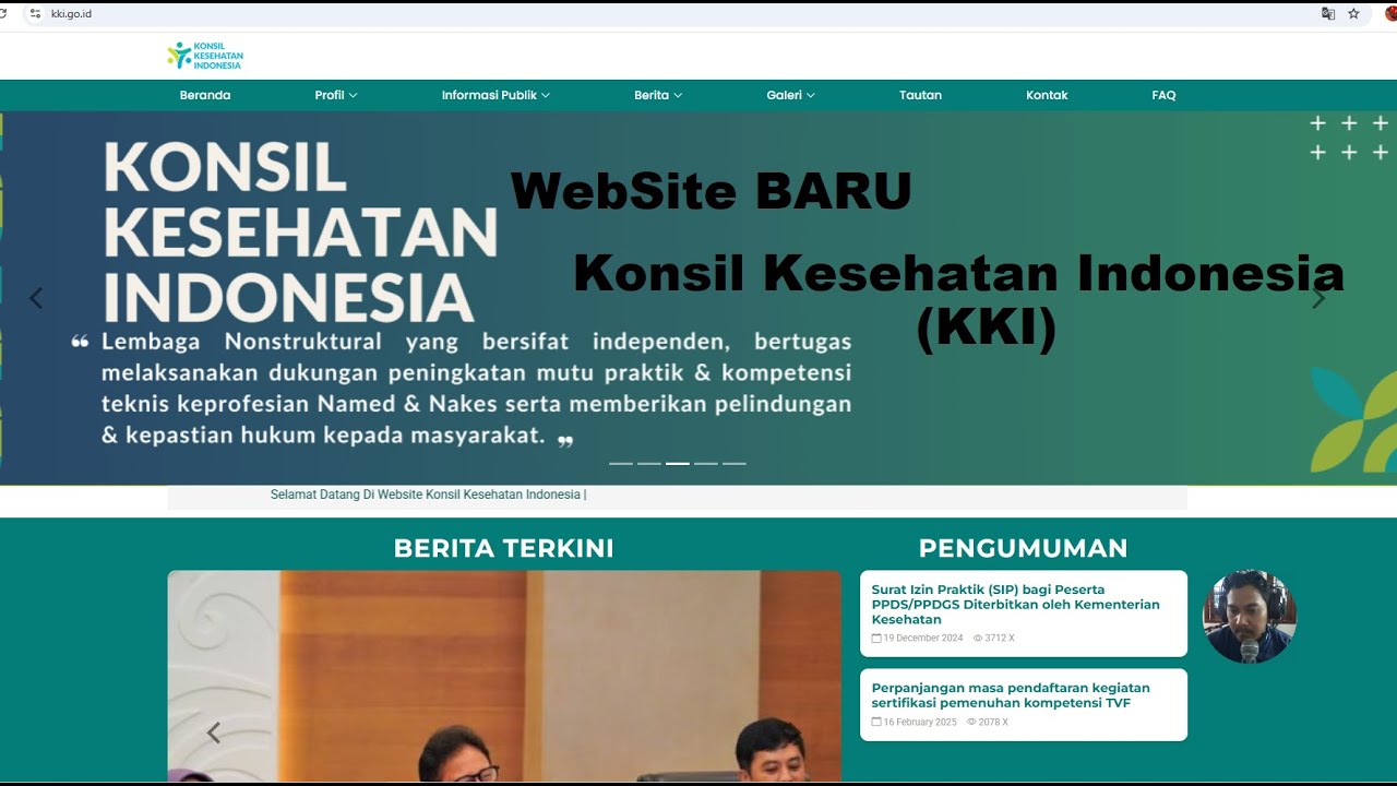 Website Baru KKI (Konsil Kesehatan Indonesia) - YouTube