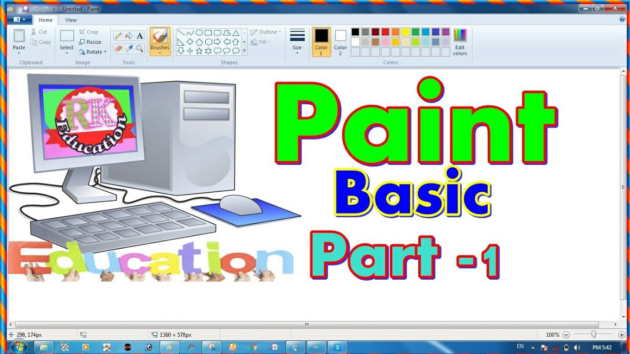 Paint Basic Advance Info. Class -1 - YouTube