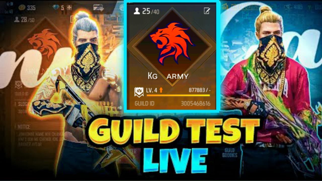 FREE FIRE LIVE GUILD TESTING | GUILD TEST LIVE | FF LIVE GUILD TEST ...