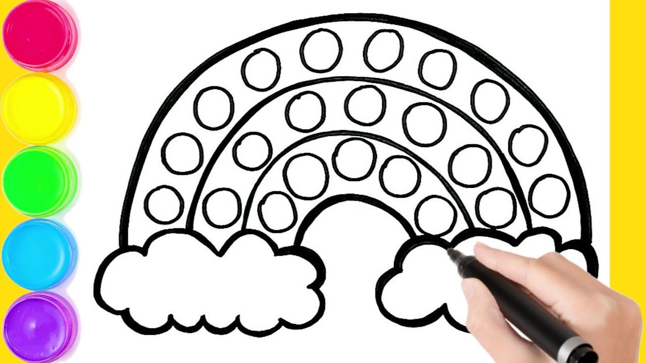 COMO DESENHAR UM ARCO-ÍRIS POP IT | DESENHANDO E PINTANDO | DESENHO DE ...