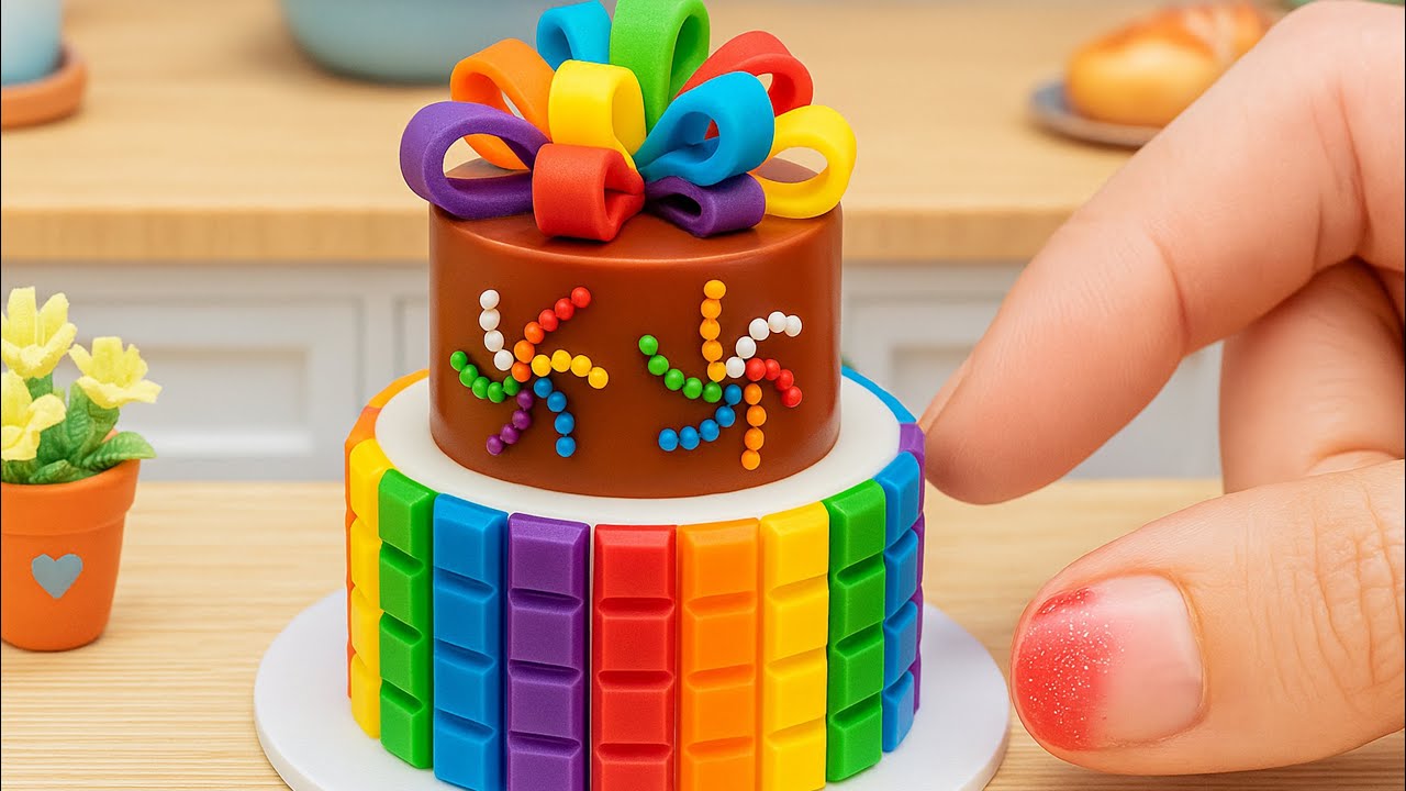 How to Make a Mini Cake That’s a Secret Firework Rainbow Explosion! 🎇🌈 ...