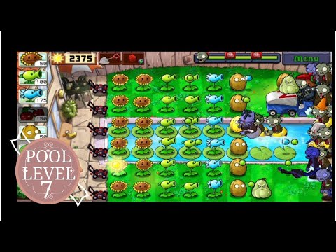 Plants VS Zombies Pool Level 7 - YouTube