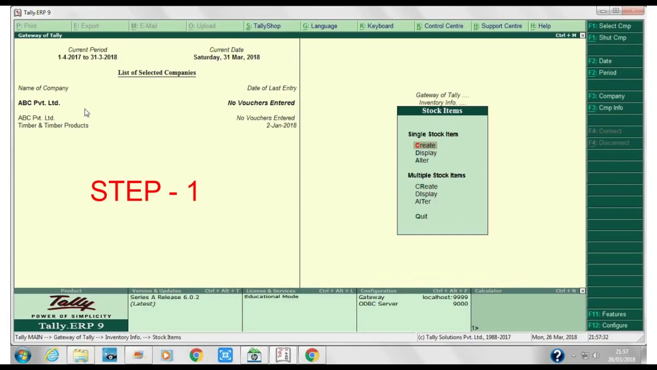 How to do Manufacturing Entry(BOM) In Tally 2023(HINDI) as an ...