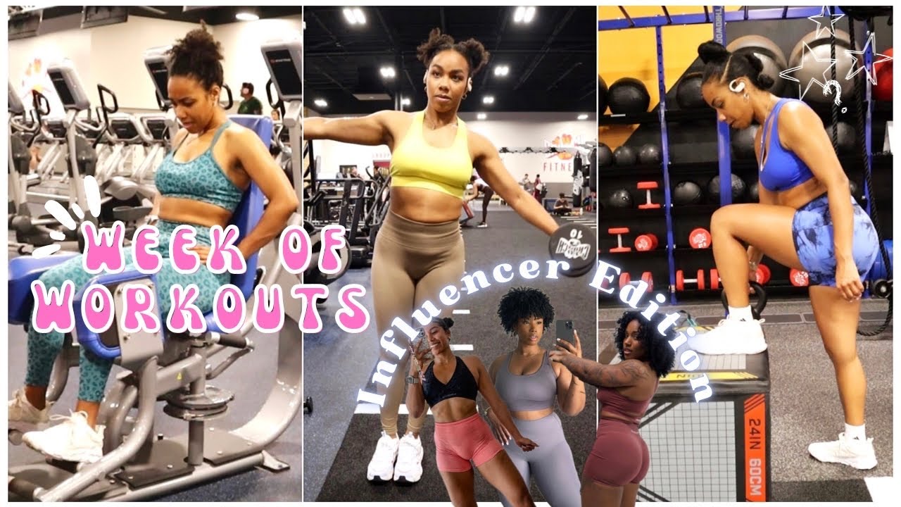 Week of Workouts: Influencer Edition *GYM* - YouTube