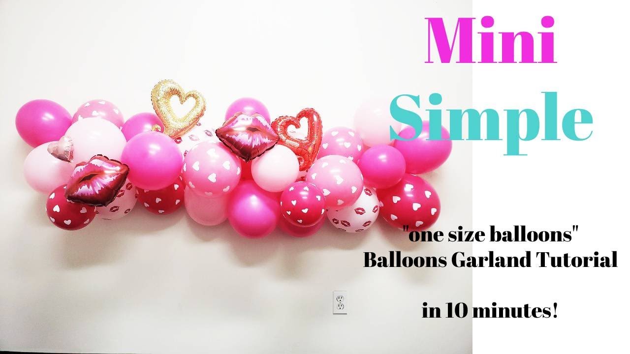 Mini! Simple! Only use One size balloons! balloon garland/arch ...