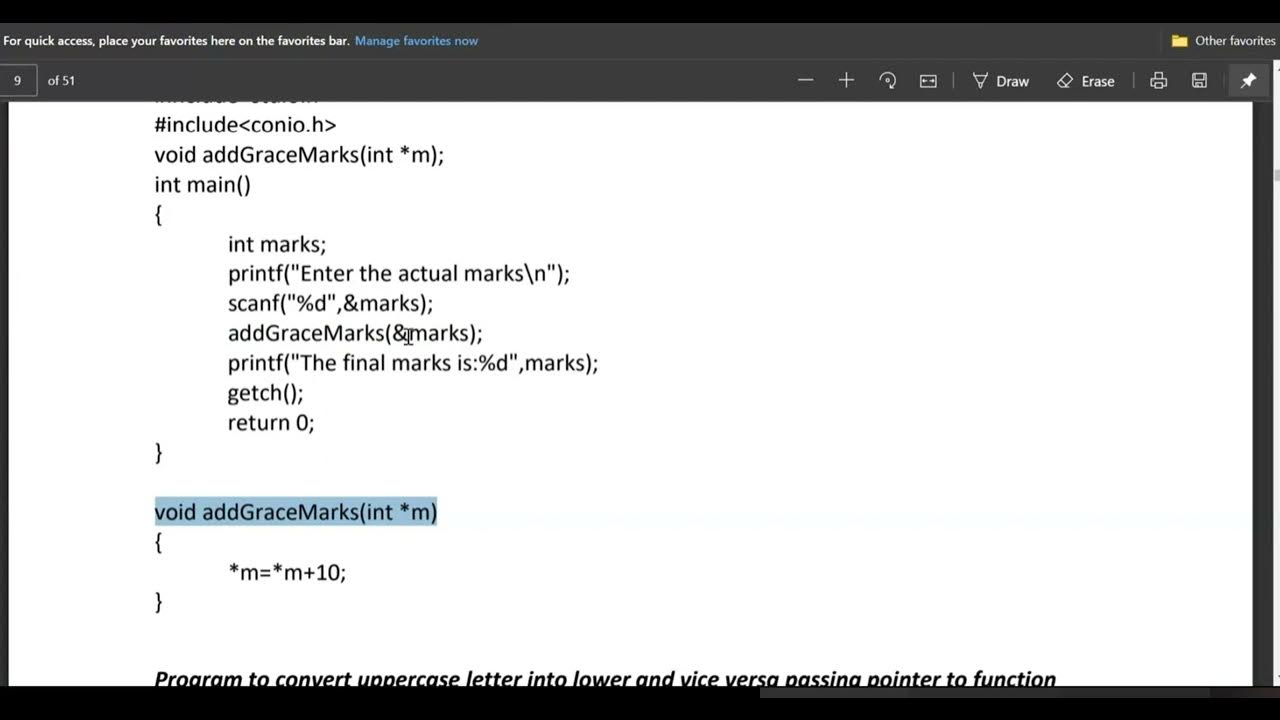 PASSING POINTER TO FUNCTION || PROGRAM TO ILLUSTRATE PASSING POINTER TO FUNCTION || PROGRAMMING ...