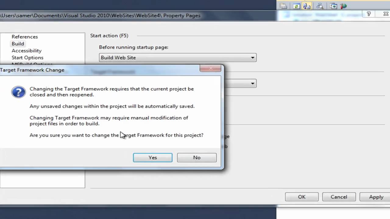 How to Change the .Net Version for ASP.Net WebSite.mp4 - YouTube