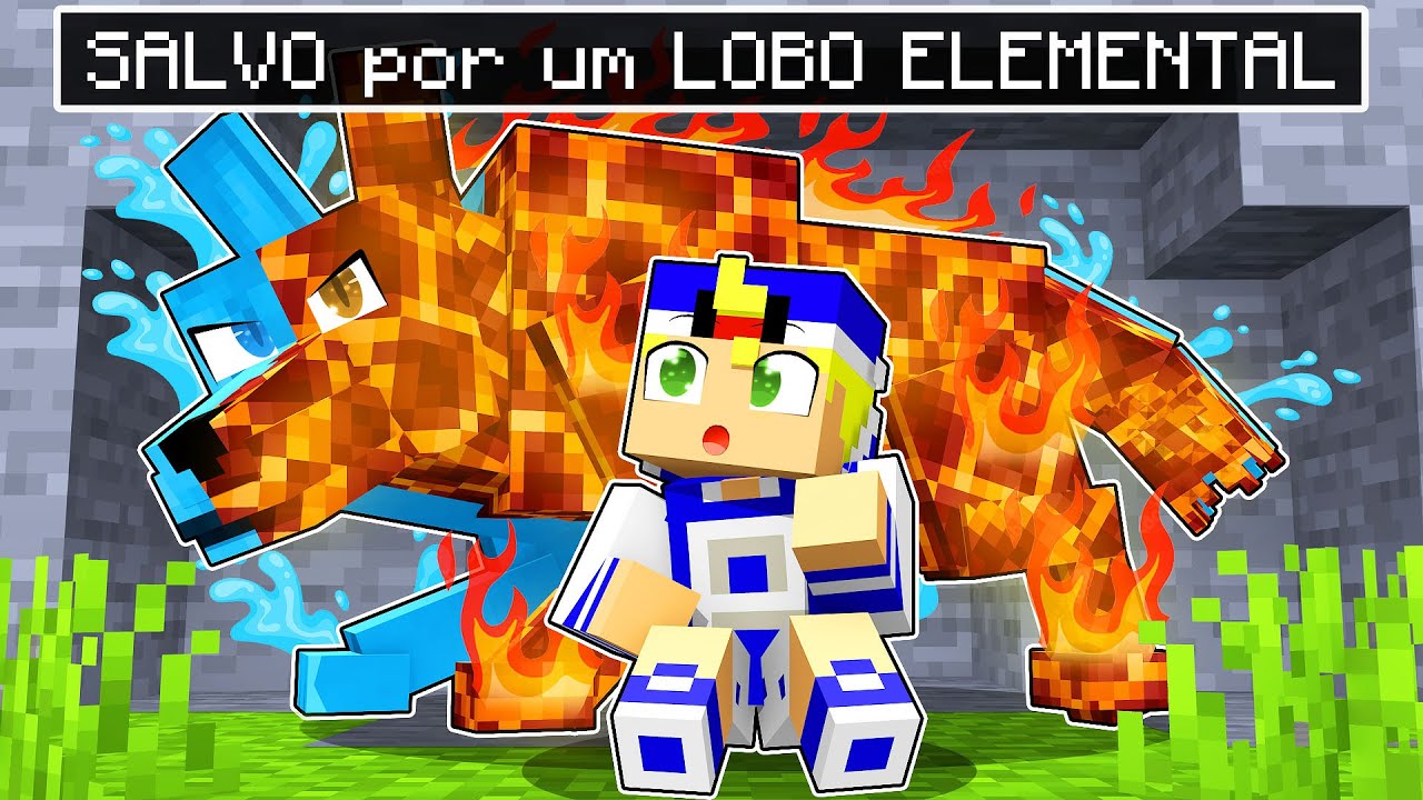 Fui SALVO por um LOBO ELEMENTAL no Minecraft - YouTube